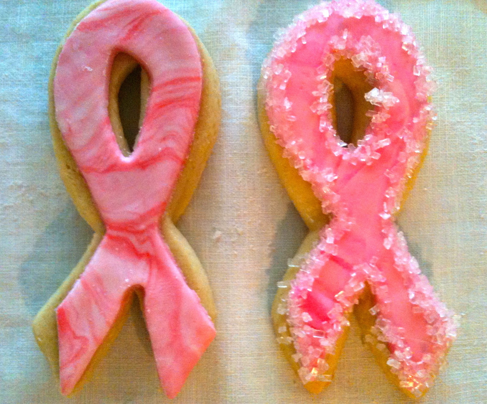 annie bakes and makes: Pink Breast Cancer Ribbon Cookies