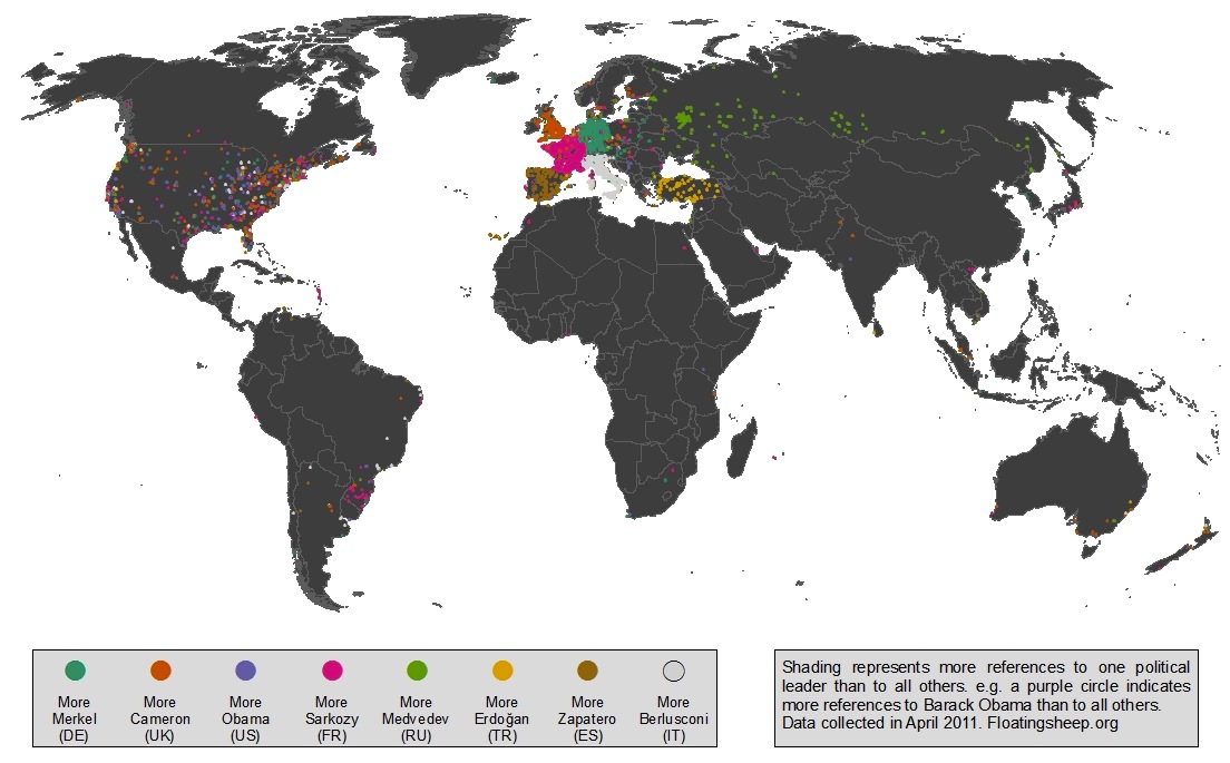 floatingsheep: Measuring Politicians' Popularity in Google Maps Placemarks