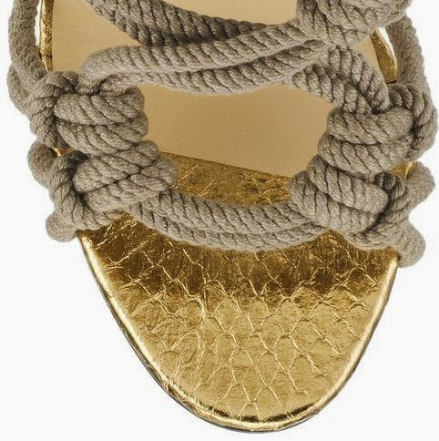 Shoe Game of the Stars: Jimmy Choo Kano Braided Rope Sandals - Kim ...