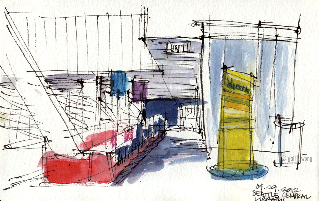 Urban Sketchers Seattle: Sketches from April 29th Sketchcrawl