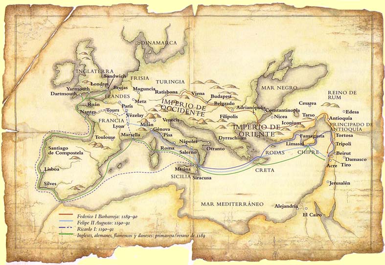 Paseando por la Historia: Las Cruzadas (IV): La Tercera Cruzada (1189-1192)