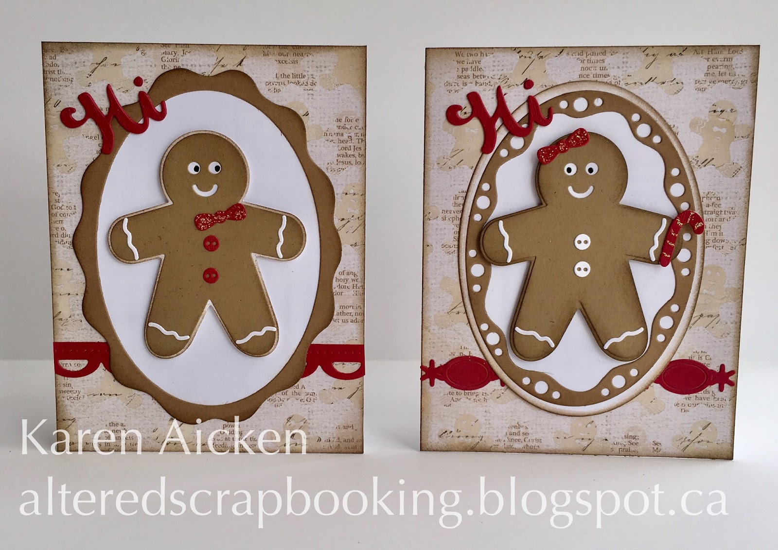 Altered Scrapbooking: Gingerbread Man Card Duo