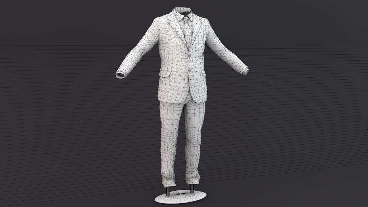 Suit men 3D Model Clothing | Layth Jawad
