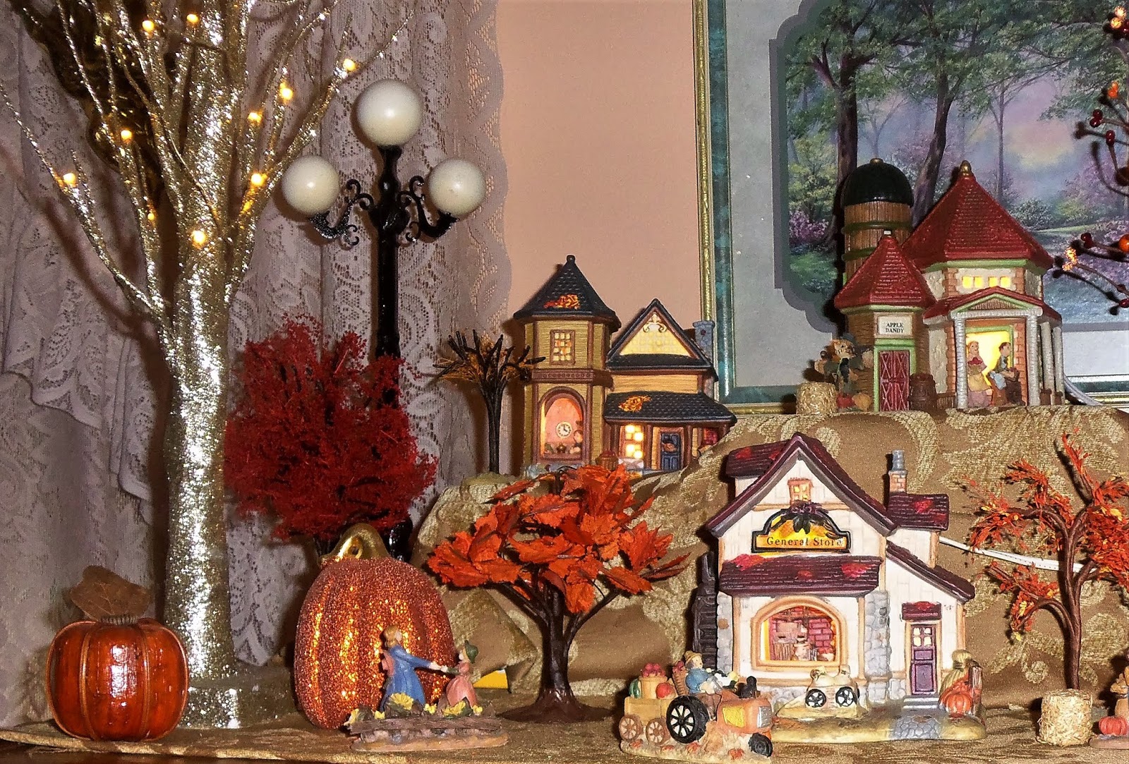 DEBBIE-DABBLE BLOG: Fall Village and Vignettes in the Living Room, 2018