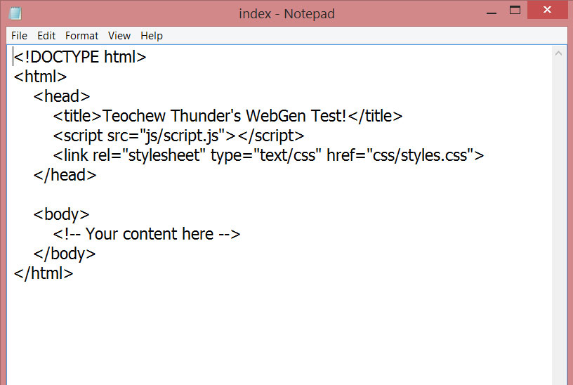 Teochew Thunder: Web Tutorial: Ruby Website Template Generator
