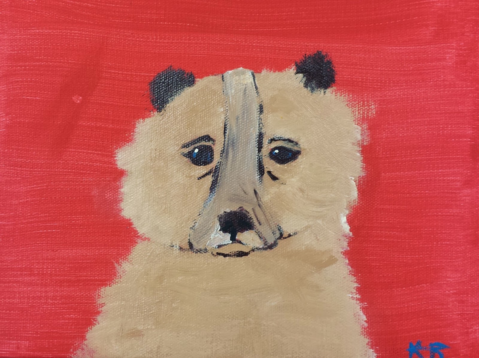 Angela Anderson Art Blog: Dog Portrait Acrylic Paintings - Kids Art Class