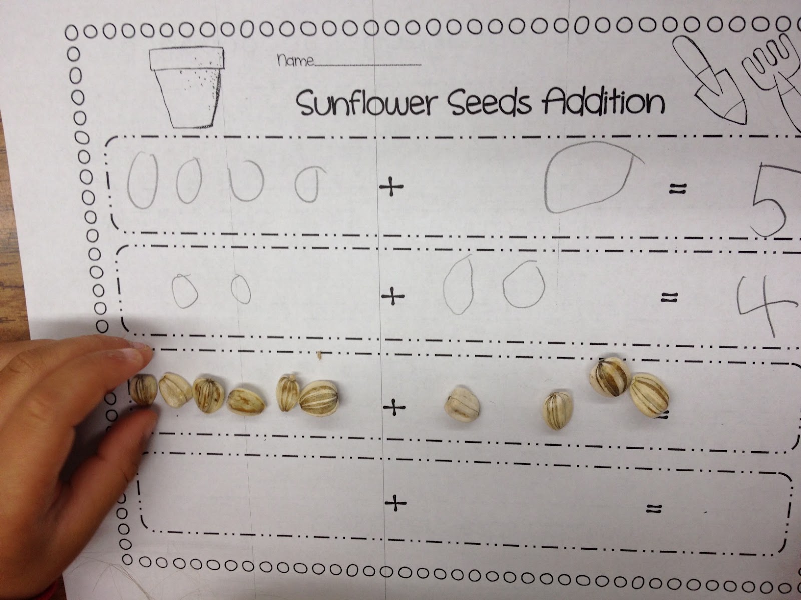 Sunflower Seed Math: Adding - Apples & ABC's