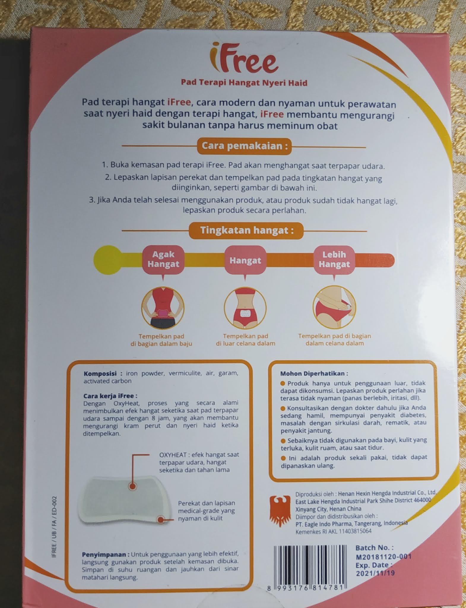 Review iFree Pad Terapi Hangat Nyeri Haid