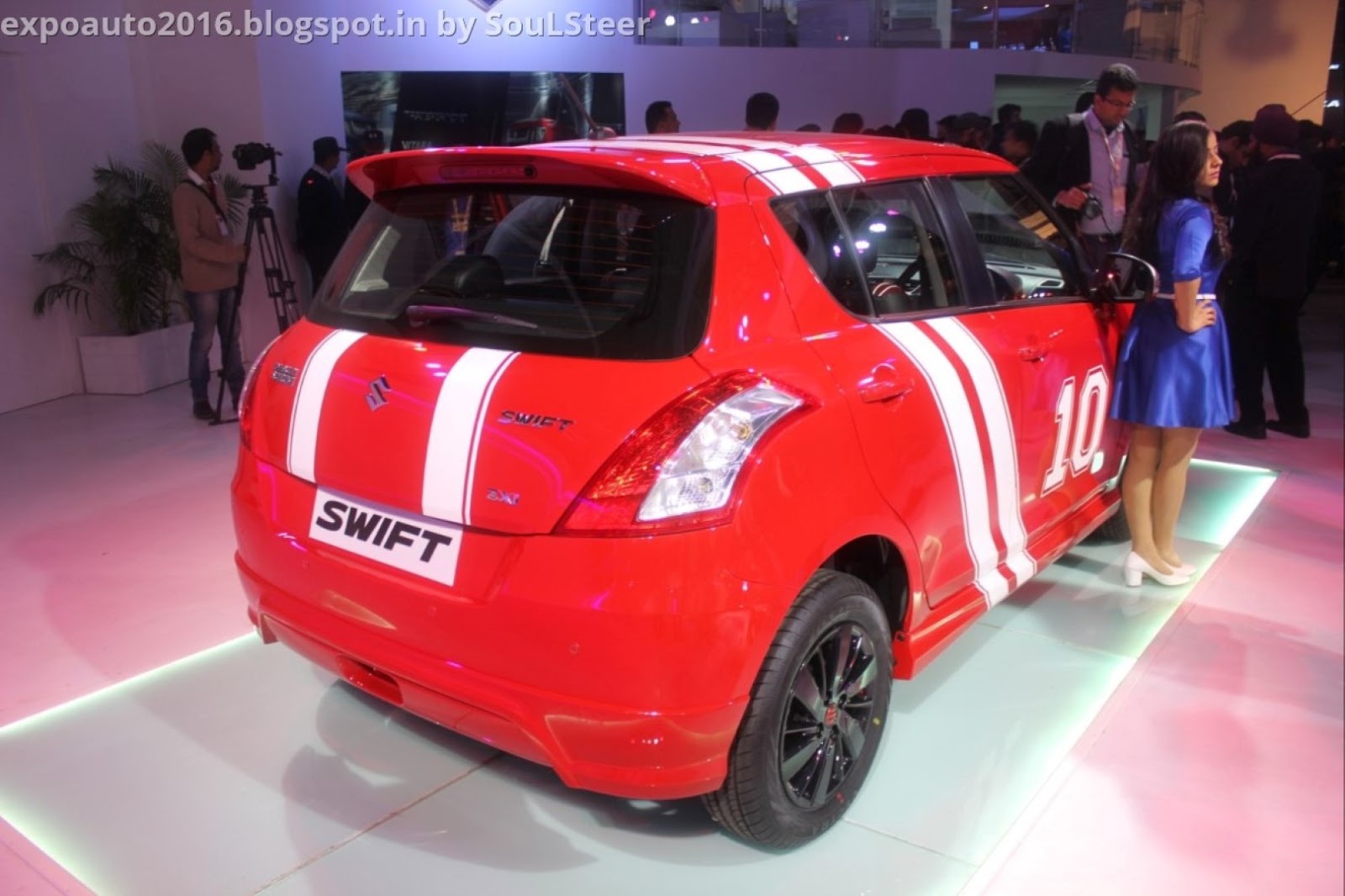 Auto Expo 2016 by SouLSteer: Maruti Suzuki Swift Zxi in red and white ...