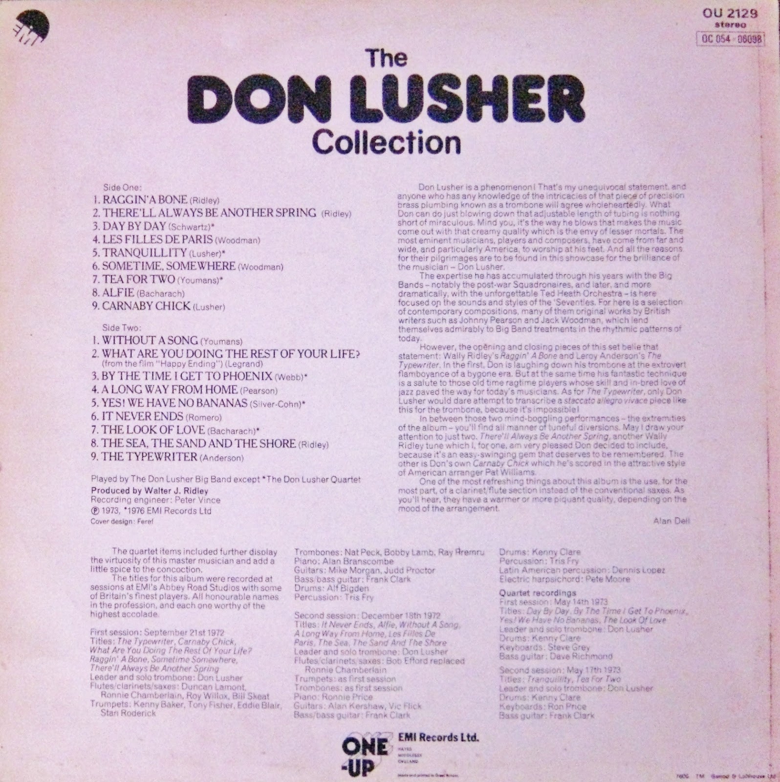 Luz Cámara Música - Sólo para Melómanos: Don Lusher ‎– The Don Lusher ...