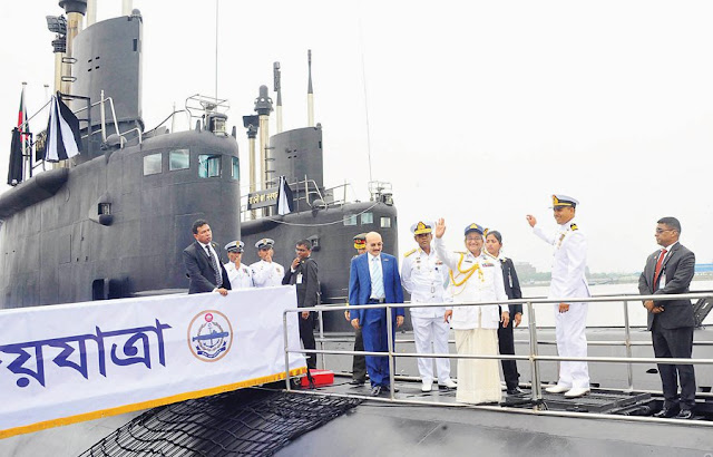 AAG_th บันทึกประจำวัน: กองทัพเรือบังคลาเทศทำพิธีประจำการเรือดำน้ำชั้น ...