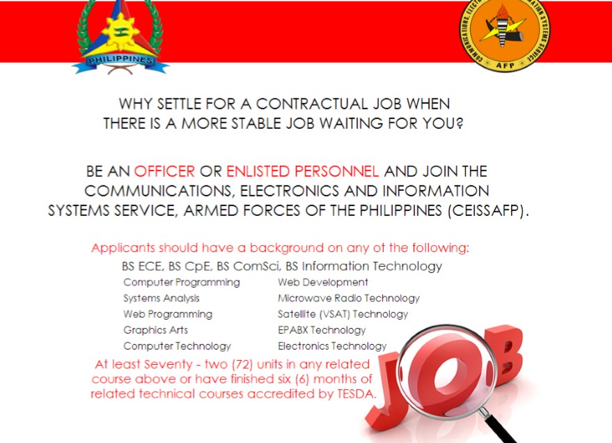 How to Apply ICT Jobs in the Armed Forces of the Philippines #CEISSAFP ...