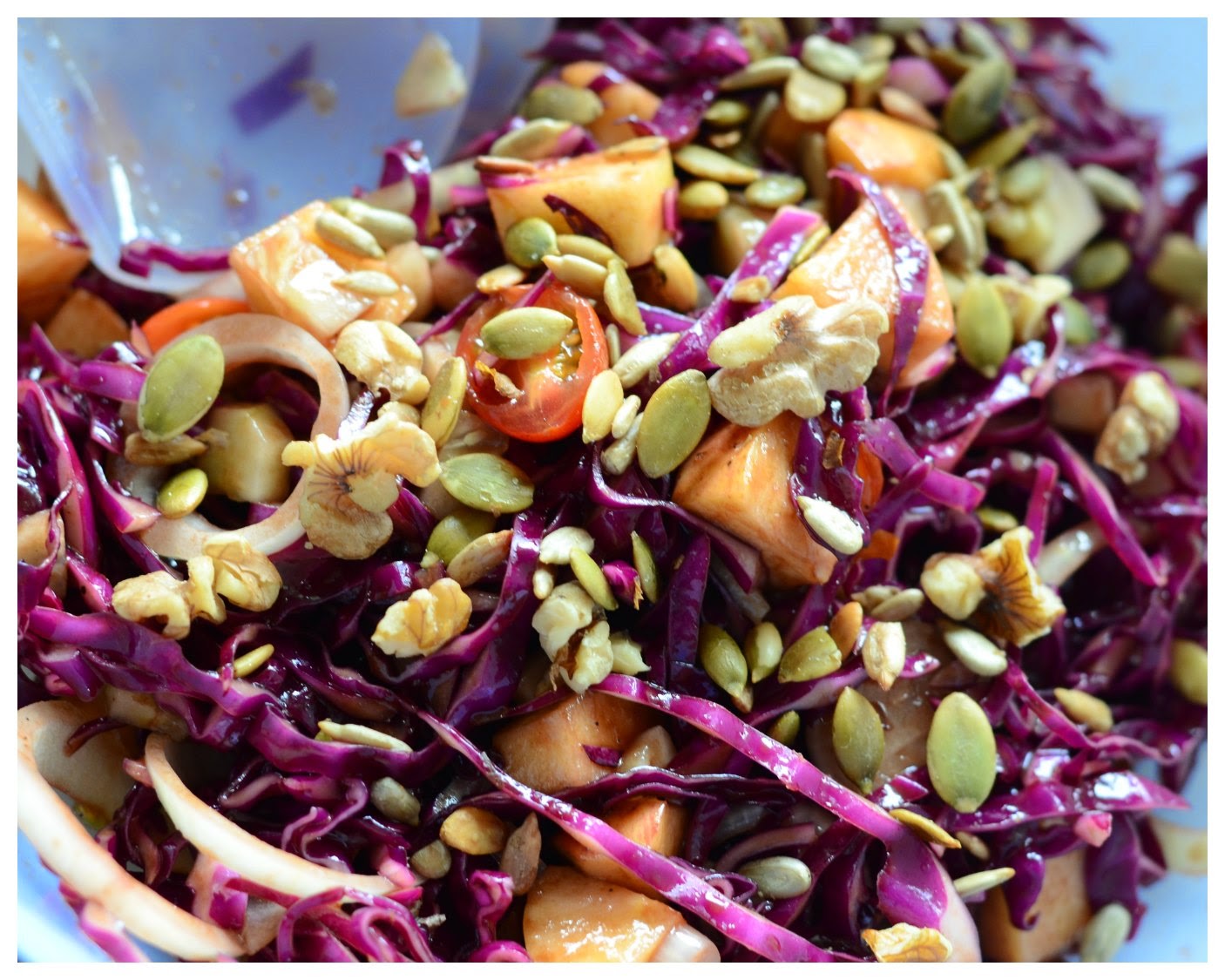 Indonesian Medan Food: Salad Kol Merah / Red Cabbage Salad