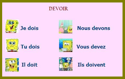 BLOG DE FRANCÉS DE LA E.S.O. (A1): Le verbe DEVOIR