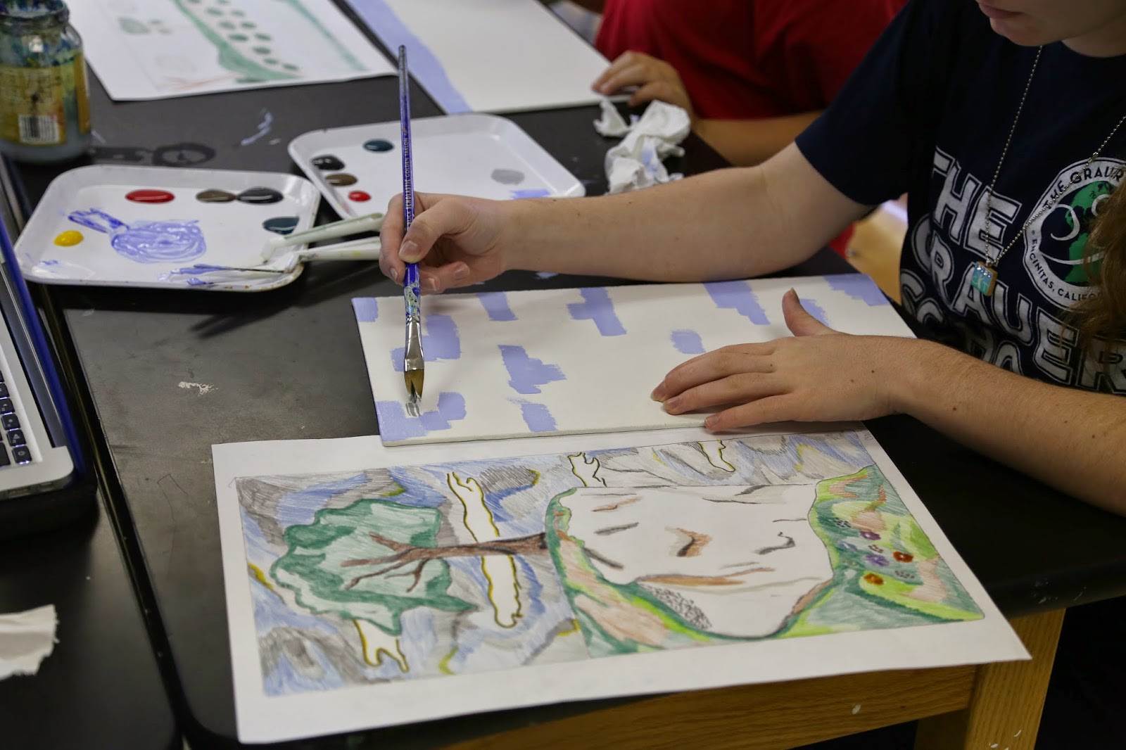 Grauer Art: Landscape painting, 7th Grade Art