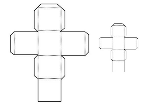 Baú da Web: Cubo, molde para imprimir