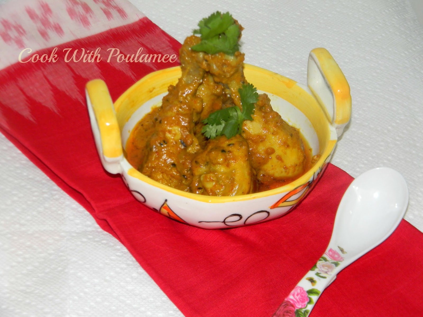 Cook With Poulamee: Lasooni Murg (No onion No Ginger)