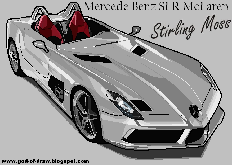 godofdraw: Mercedes Benz SLR McLaren Stirling Moss drawing on ms paint ...