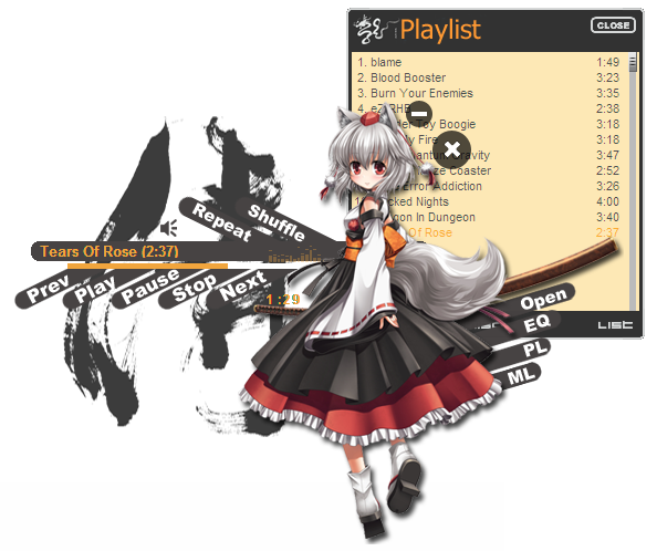 Samurai Girl - Winamp Skin ~ Art Skins