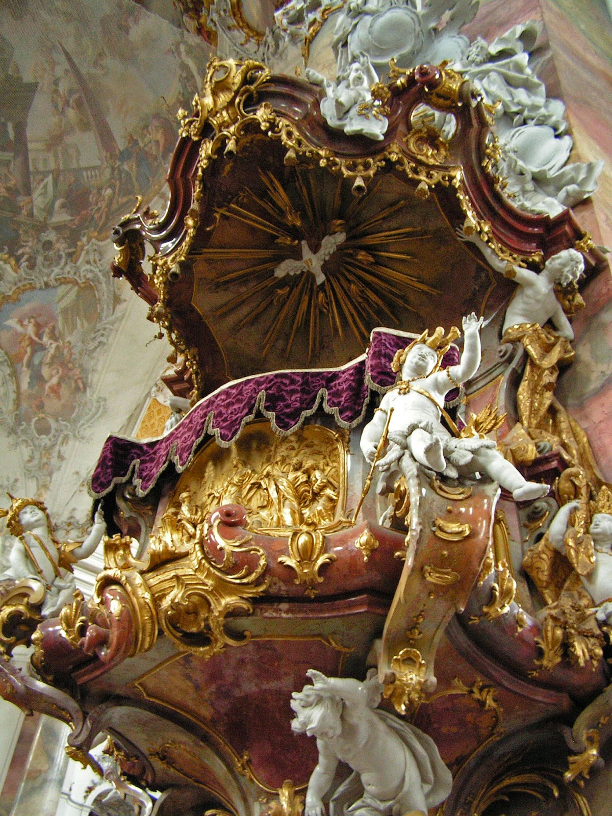 BAROQUE et ROCOCO.: Eglise du monastère d'OTTOBEUREN ( BAVIERE).