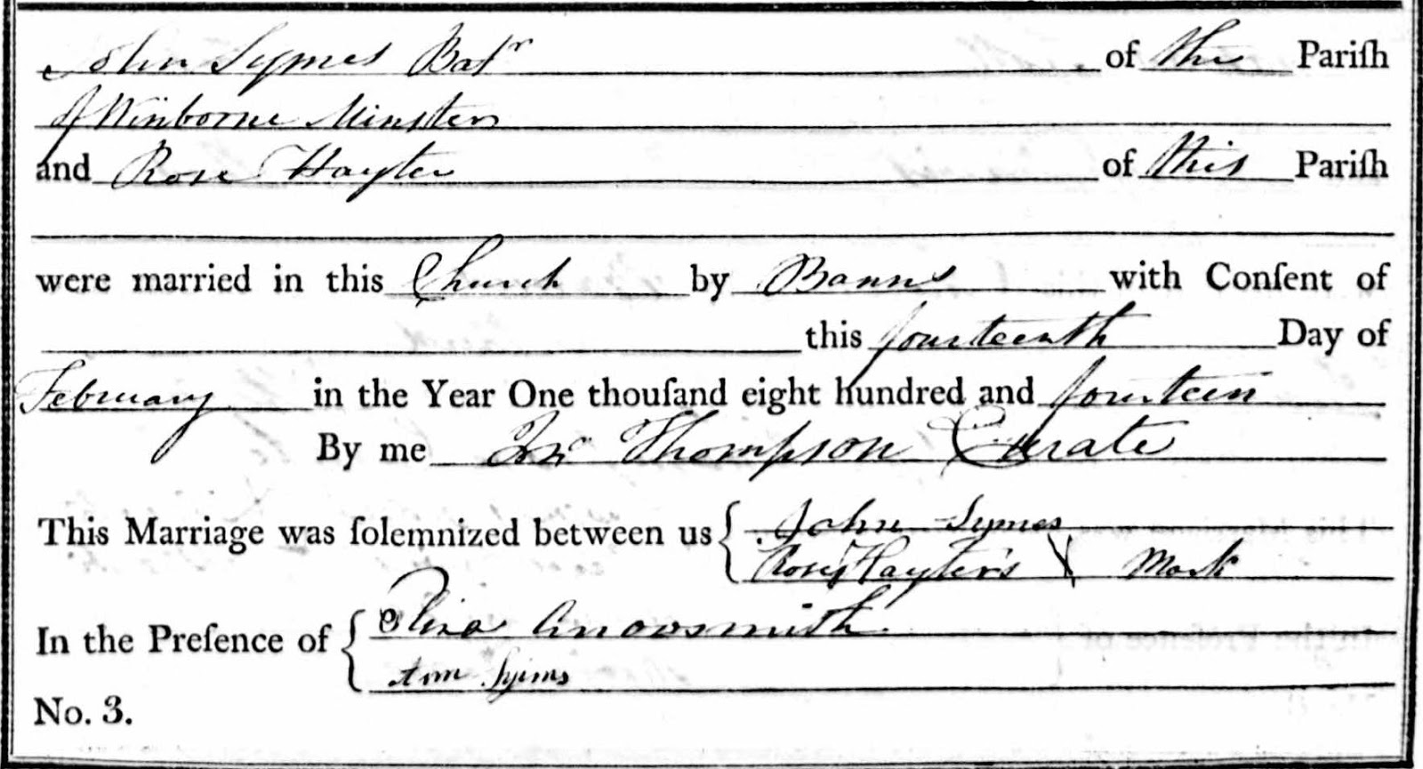 Our Loader & Northover Family Trees from Dorset, England.: PART 2:SYMES ...