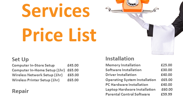 TECHPOINT™ Computer Sales - Repairs - Maintenance: Services - Price List