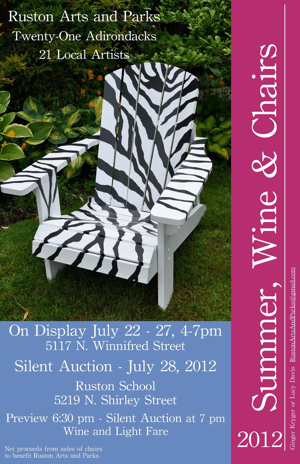 Ruston Home : Adirondack Chair Display Starts Sunday