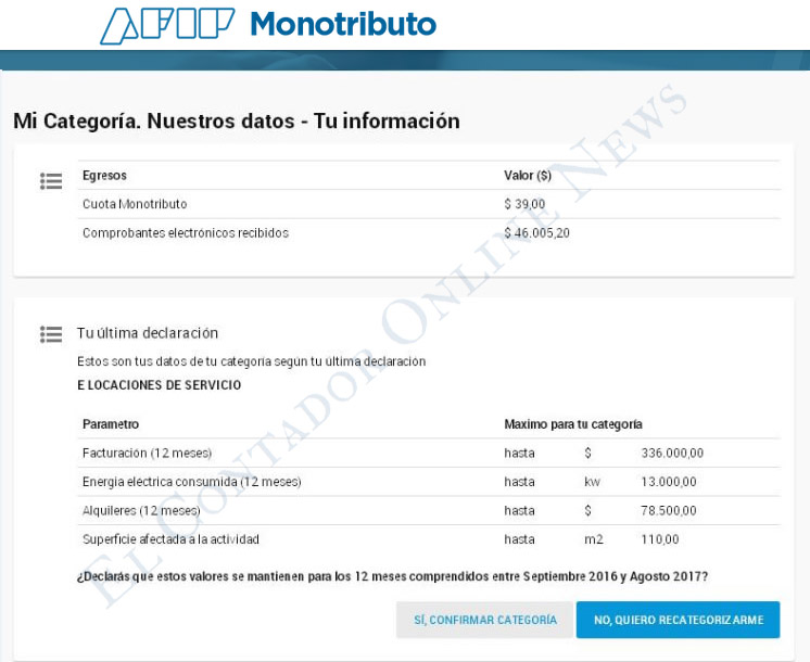 Monotributo: AFIP habilitará Mi Categoría