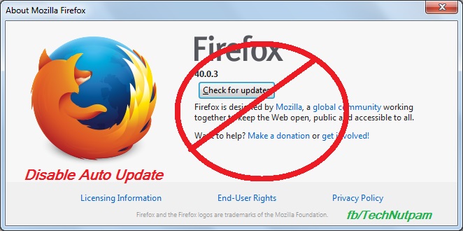 How to stop firefox update - toobiz