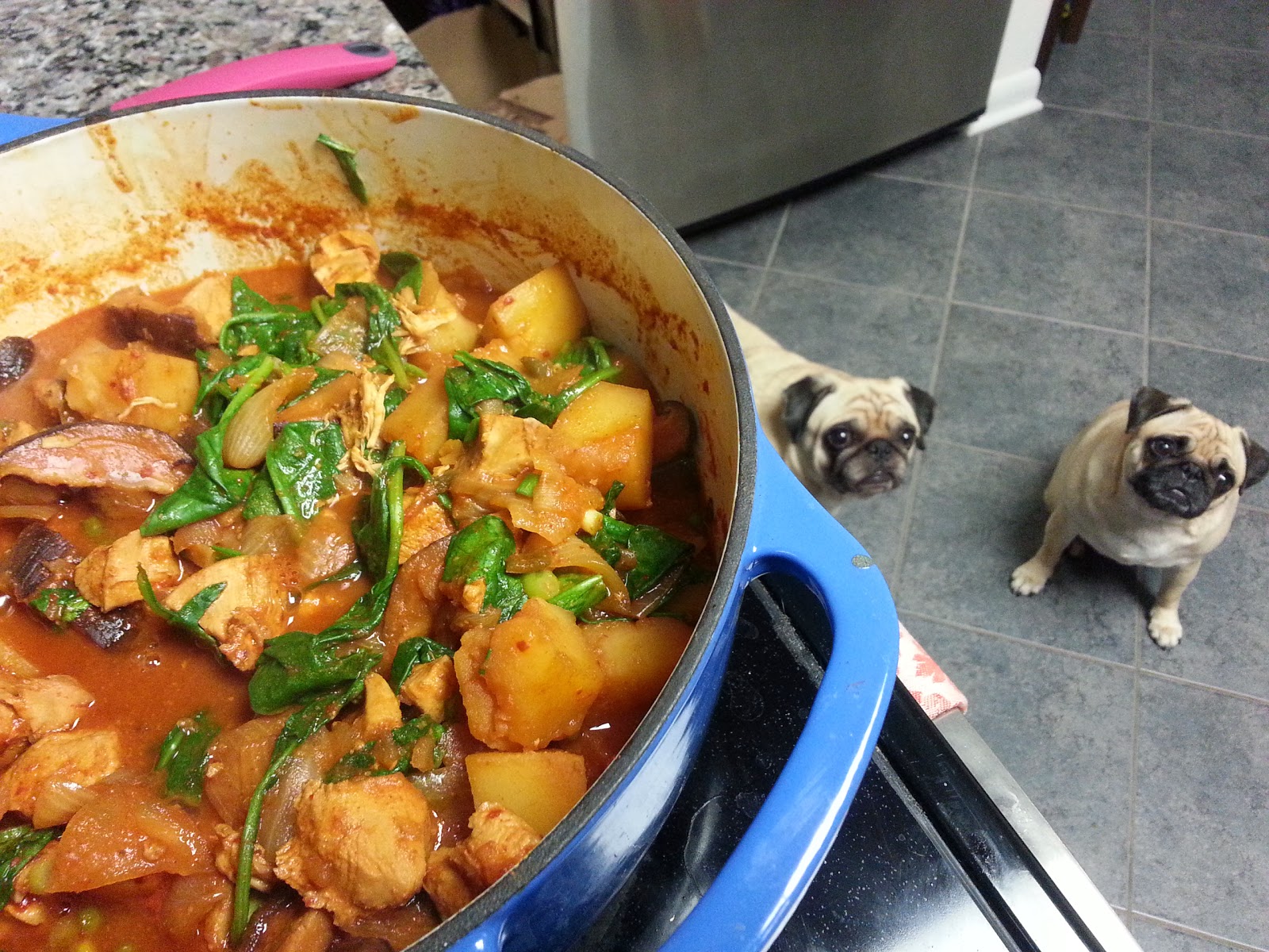 Grubbin' Pugs: Dakbokkeumtang - Korean Spicy Chicken Stew