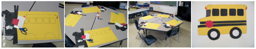 Cut and Paste The Yellow School Bus | Thrifty Scissors