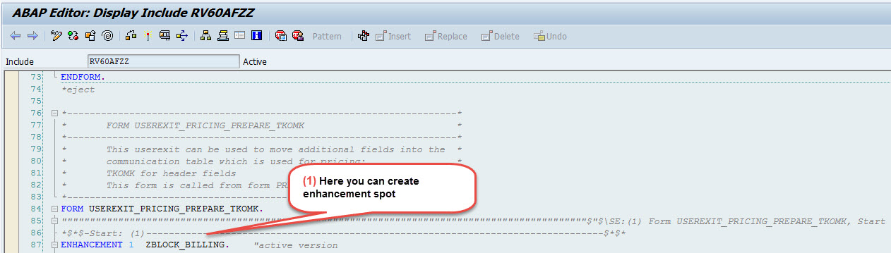 Billing before save enhancement implementation spot for VF01 and VF02 ...