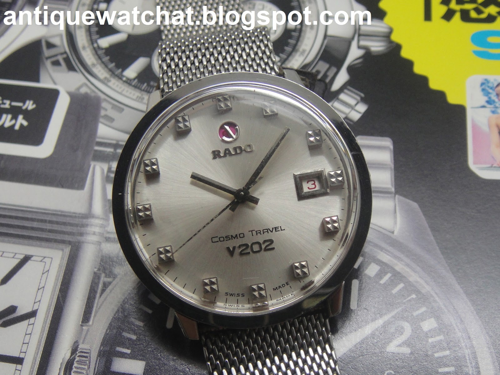 Antique Watch Bar: RADO COSMO TRAVEL V202 25 JEWELS AUTOMATIC WATCH 21 ...