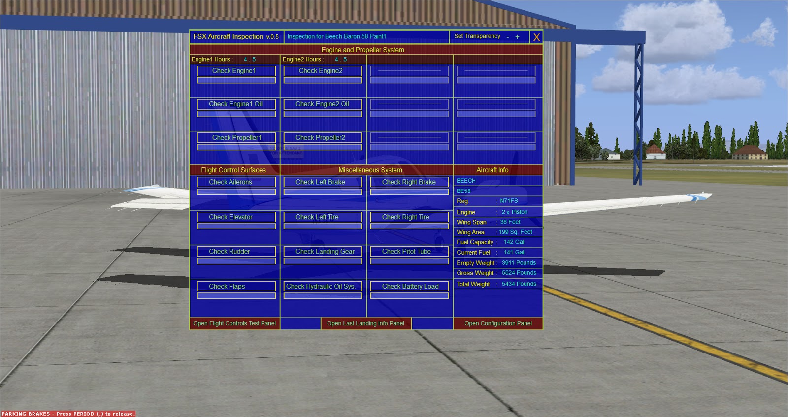 FSX Aircraft Inspection Mod