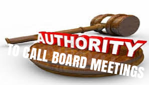 Guidance Note on Authority to Call Board Meeting