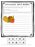 Fun Games 4 Learning: Thanksgiving Word Puzzles FREEBIE