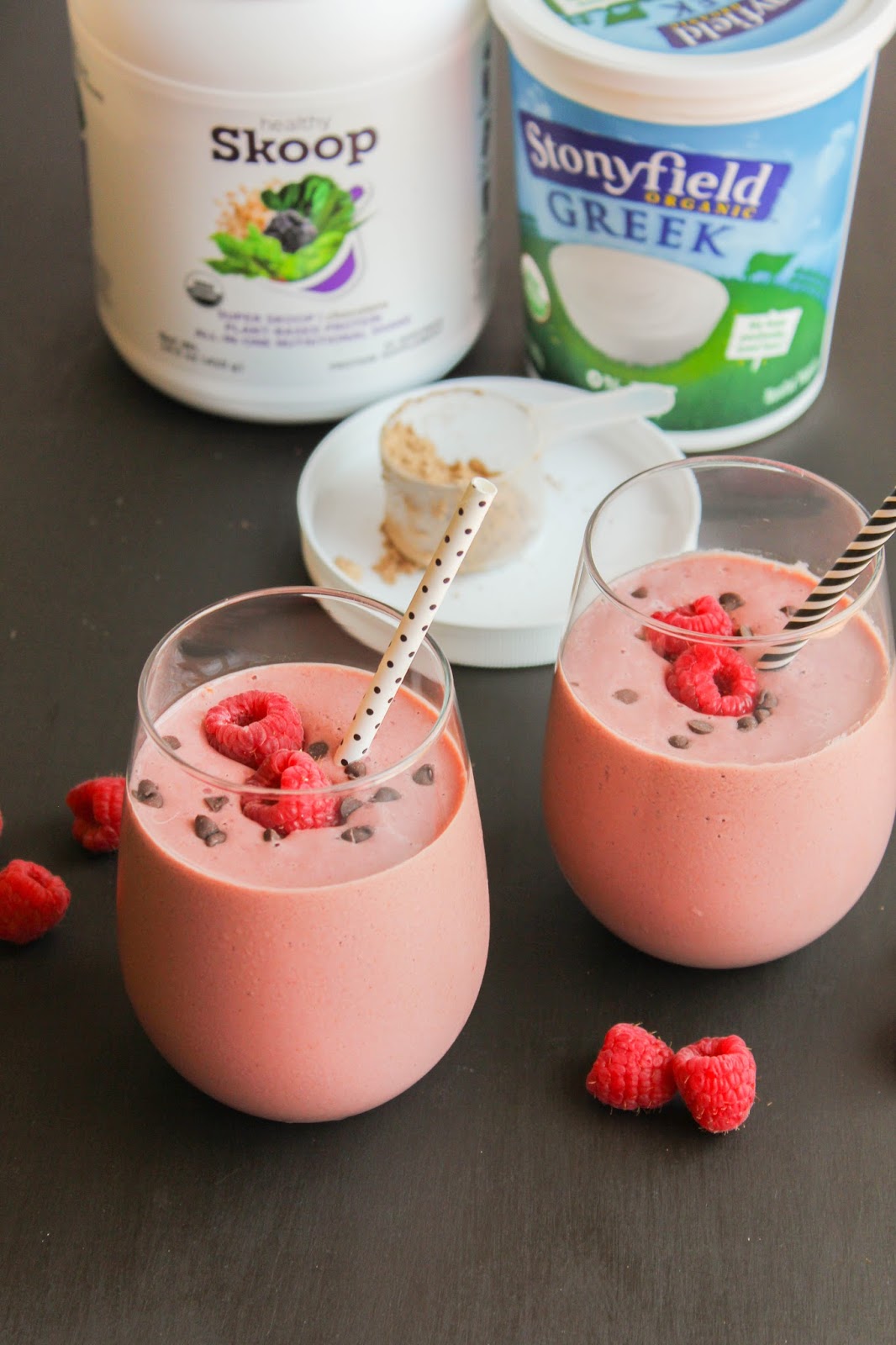 Chocolate Raspberry Protein Smoothies