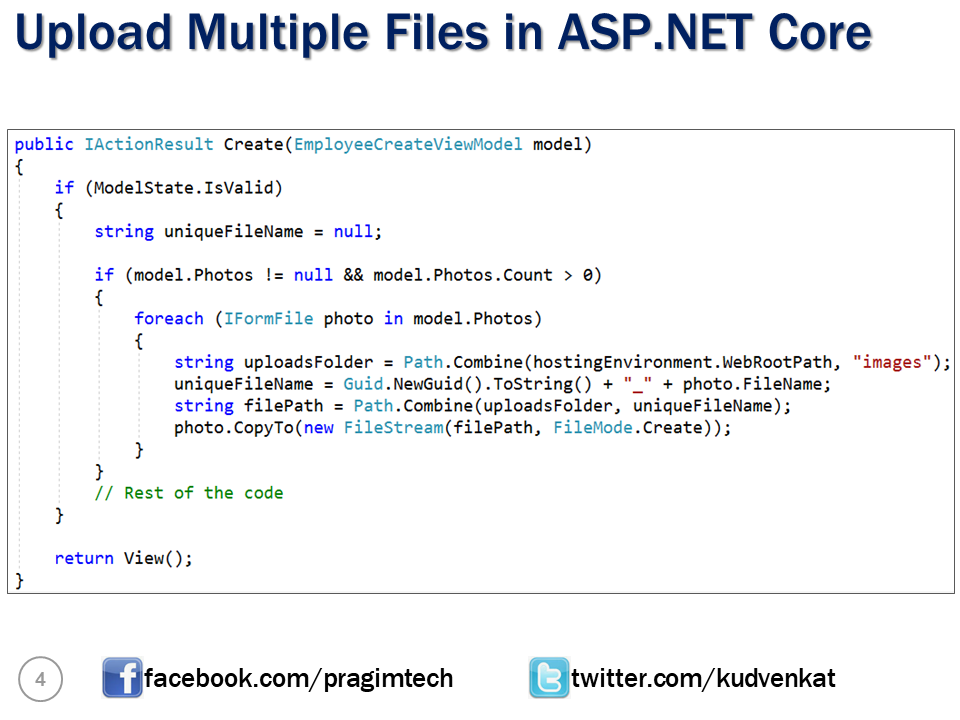 Sql Server Net And C Video Tutorial Upload Multiple Files In Core Mvc Slides