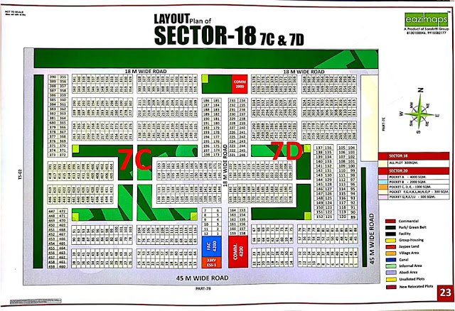 Layout Plan of Sector-18 7C,7D Yamuna Expressway Authority