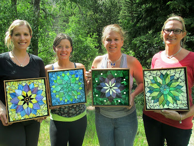 Classes Archive: Stained Glass Mosaic Flower Workshop
