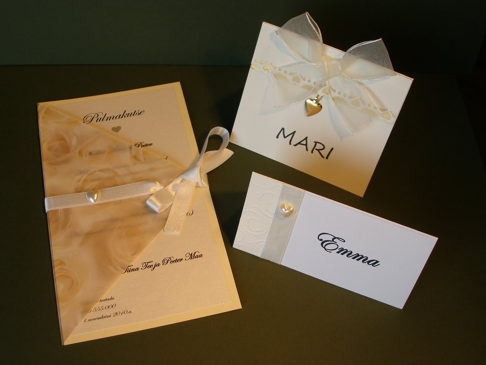 Kaardikoda: Pulmakutse "Valged roosid"