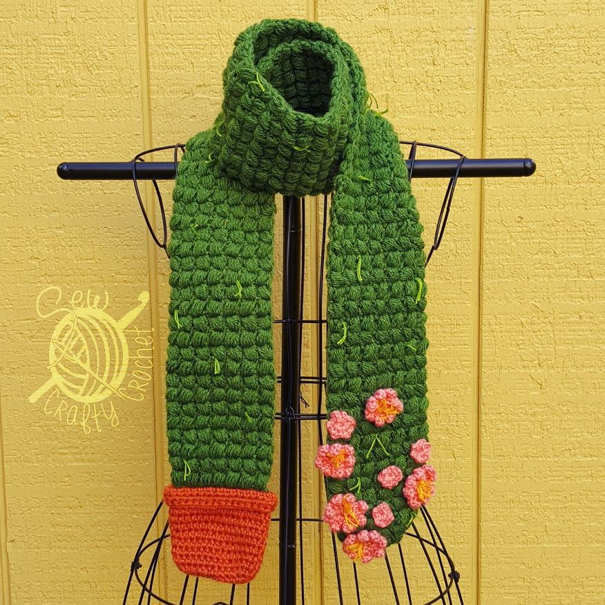 Crochet Flower Scarf