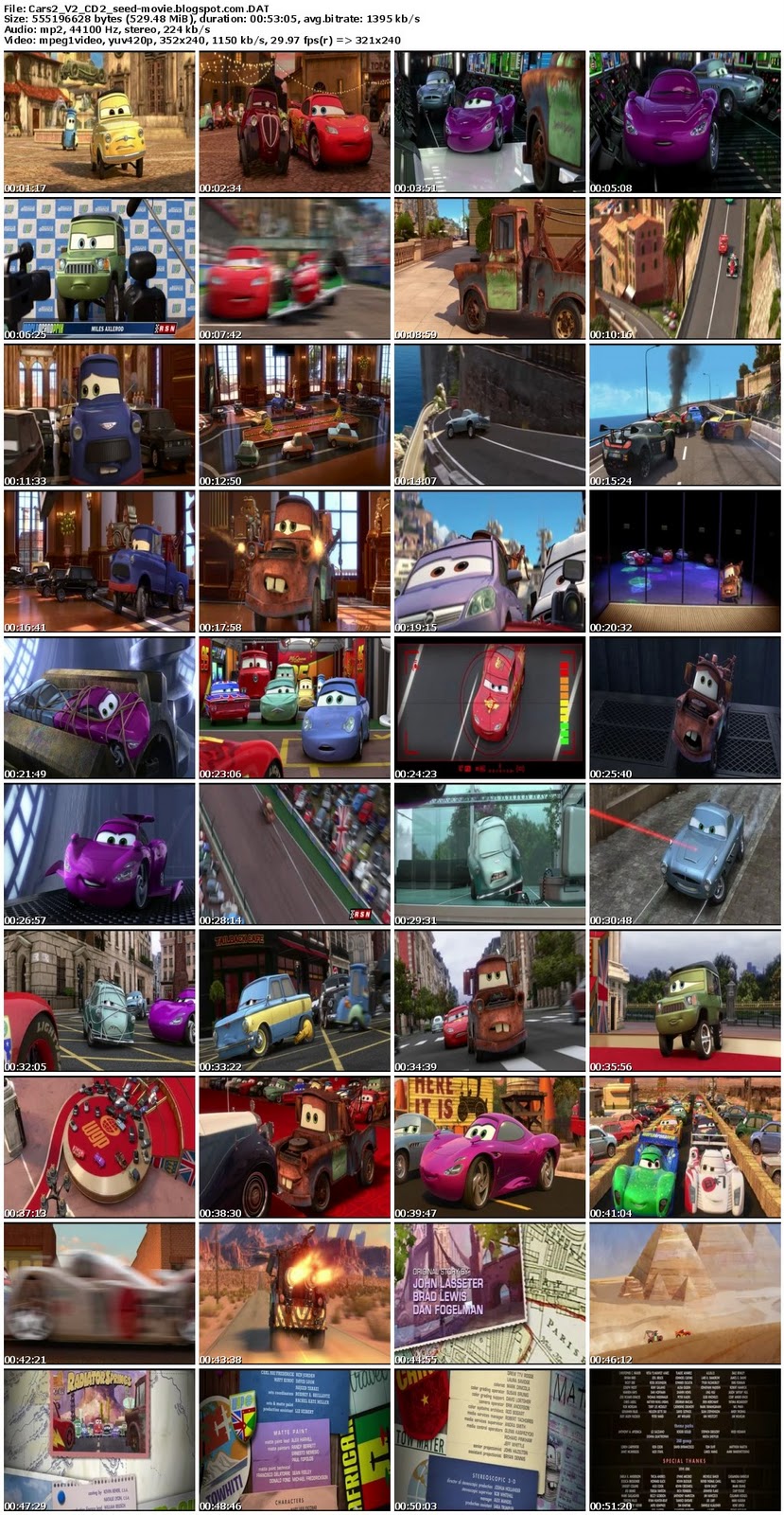 [Mediafire][ภาพระดับมาสเตอร์] Cars 2 สายลับสี่ล้อ...ซิ่งสนั่นโลก [VCD ...