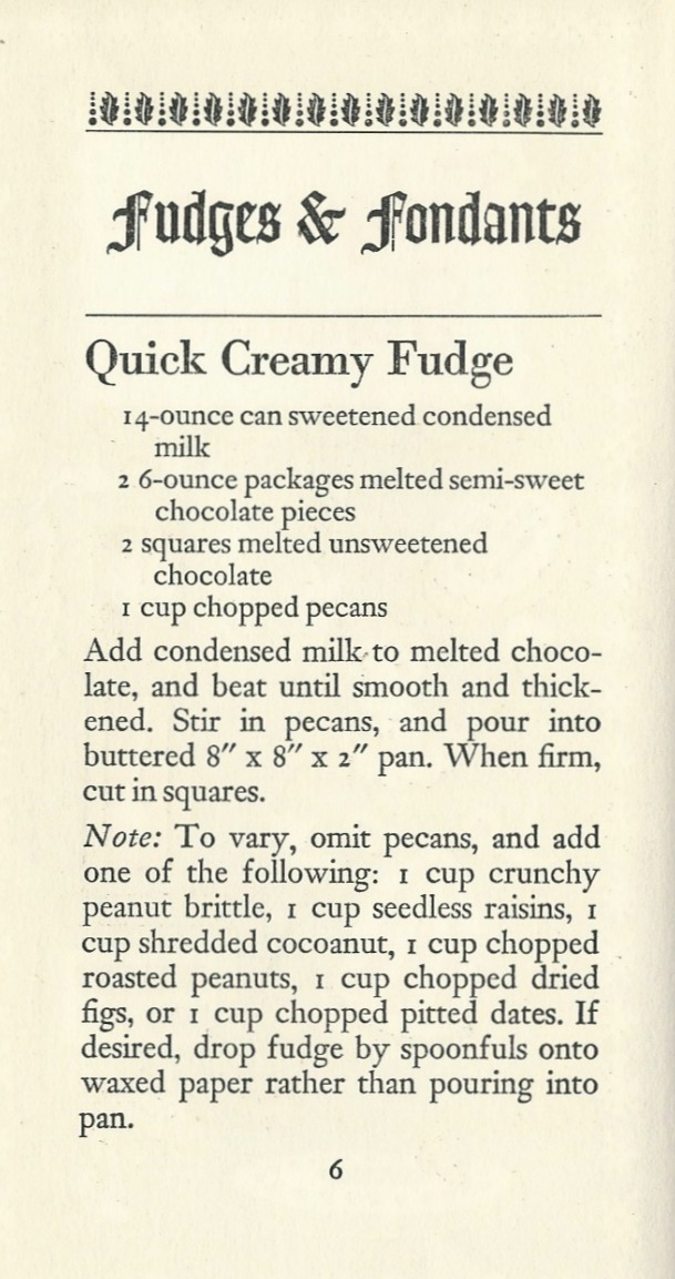 Dying for Chocolate: Six Holiday Fudge Recipes from Vintage Holiday ...