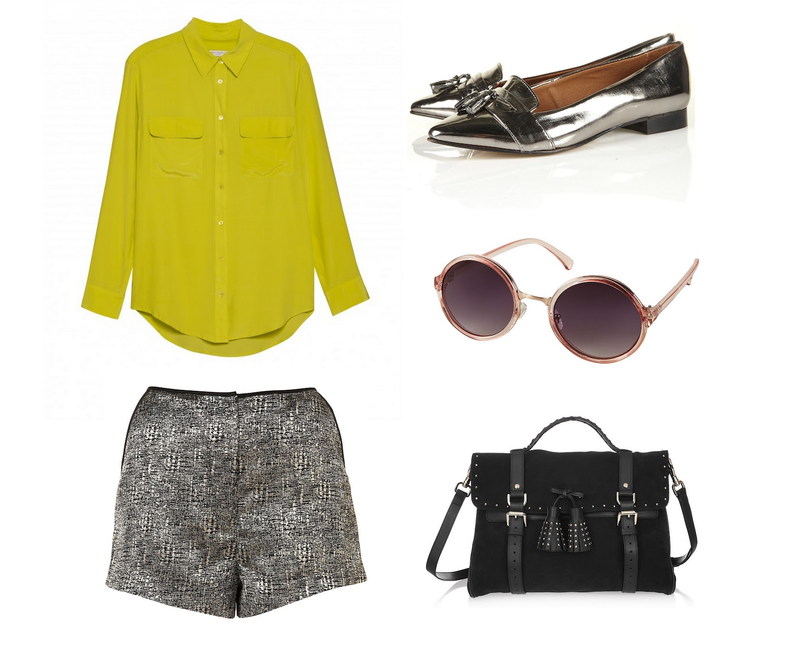 Heart of Gold: I Love this Look: Blouse and Shorts