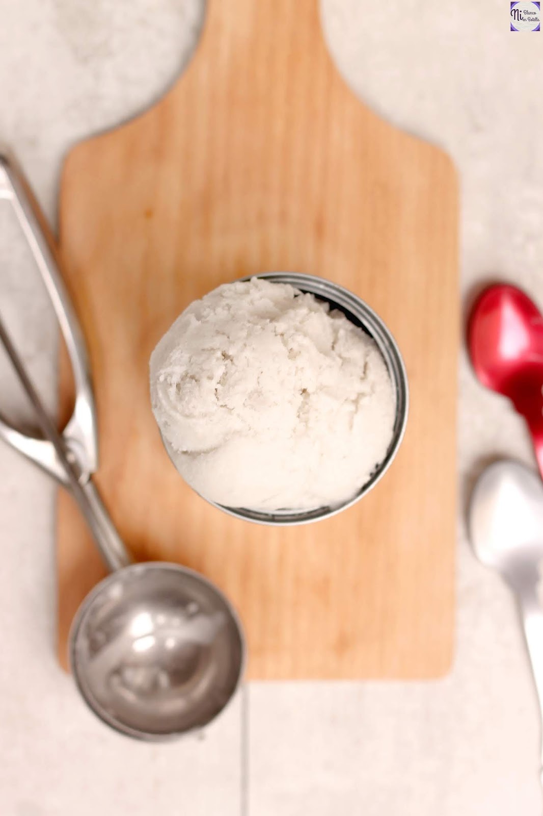 Helado de coco vegano. Receta con 2 ingredientes - Ni Blanco Ni en Botella
