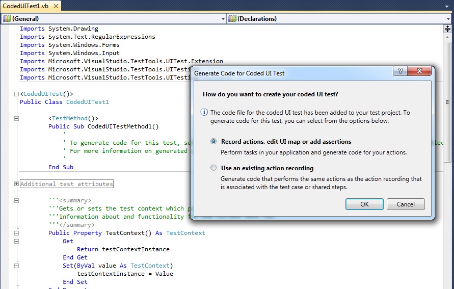 Coded UI 101 - Understanding Coded UI Tests: Creating our first Coded ...