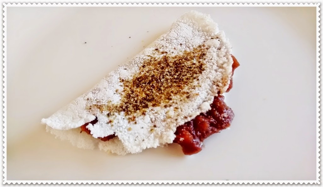 Tapioca com Geleia de Morango Diet Delakasa - Pâm Focada na Dieta