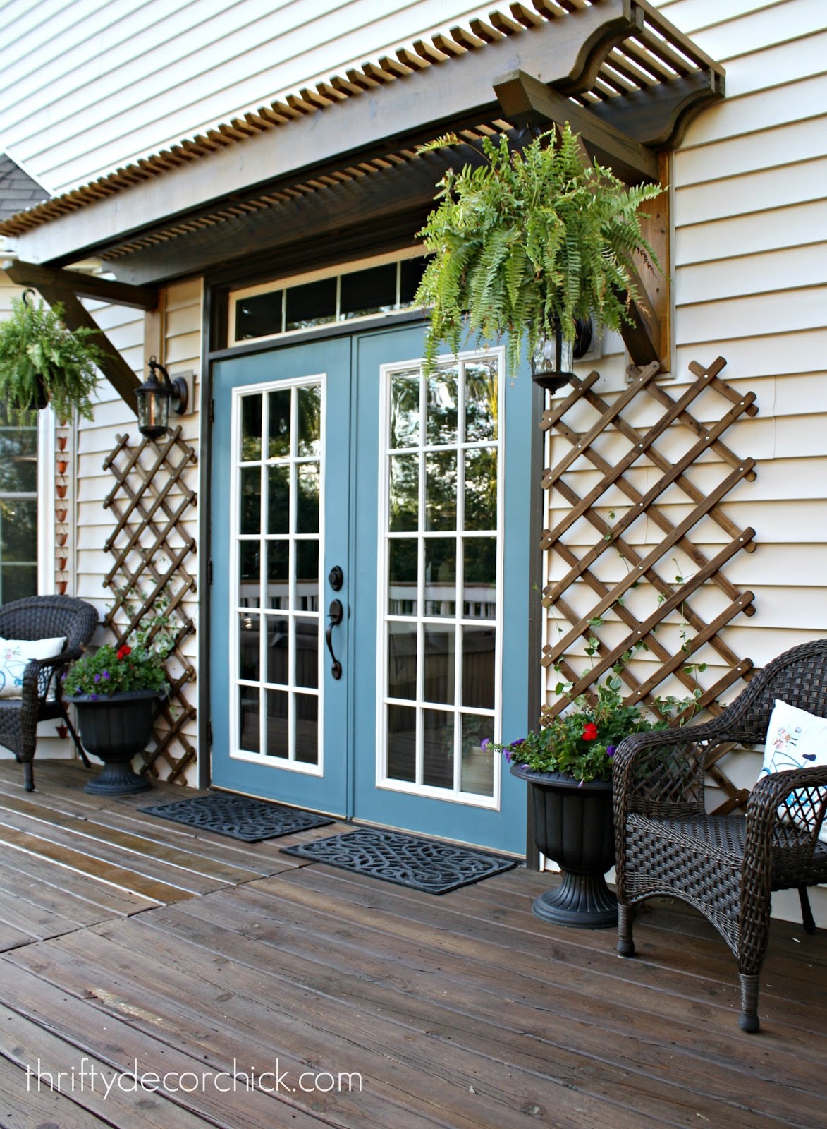 Our beautiful back door transformation! | Thrifty Decor Chick | Thrifty ...