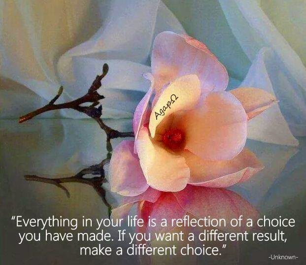 Everything in your life is a reflection of a choice you have made. If ...
